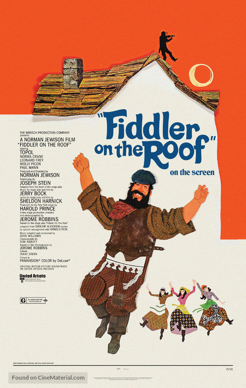 Fiddler on the Roof Cinema Movie Poster A2 Size – Pixie Posters