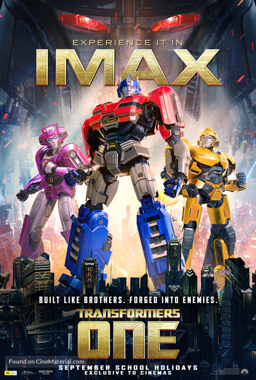 Transformers One Cinema Movie Poster A2 Size Version 3 – Pixie Posters