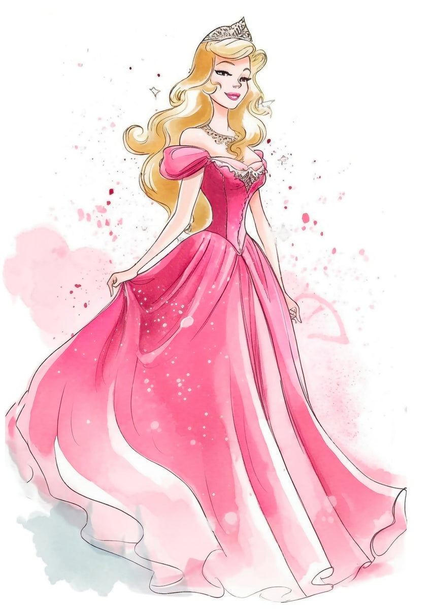 Premium Quality Disney Princess Watercolour Aurora A2 Size Posters – Pixie Posters