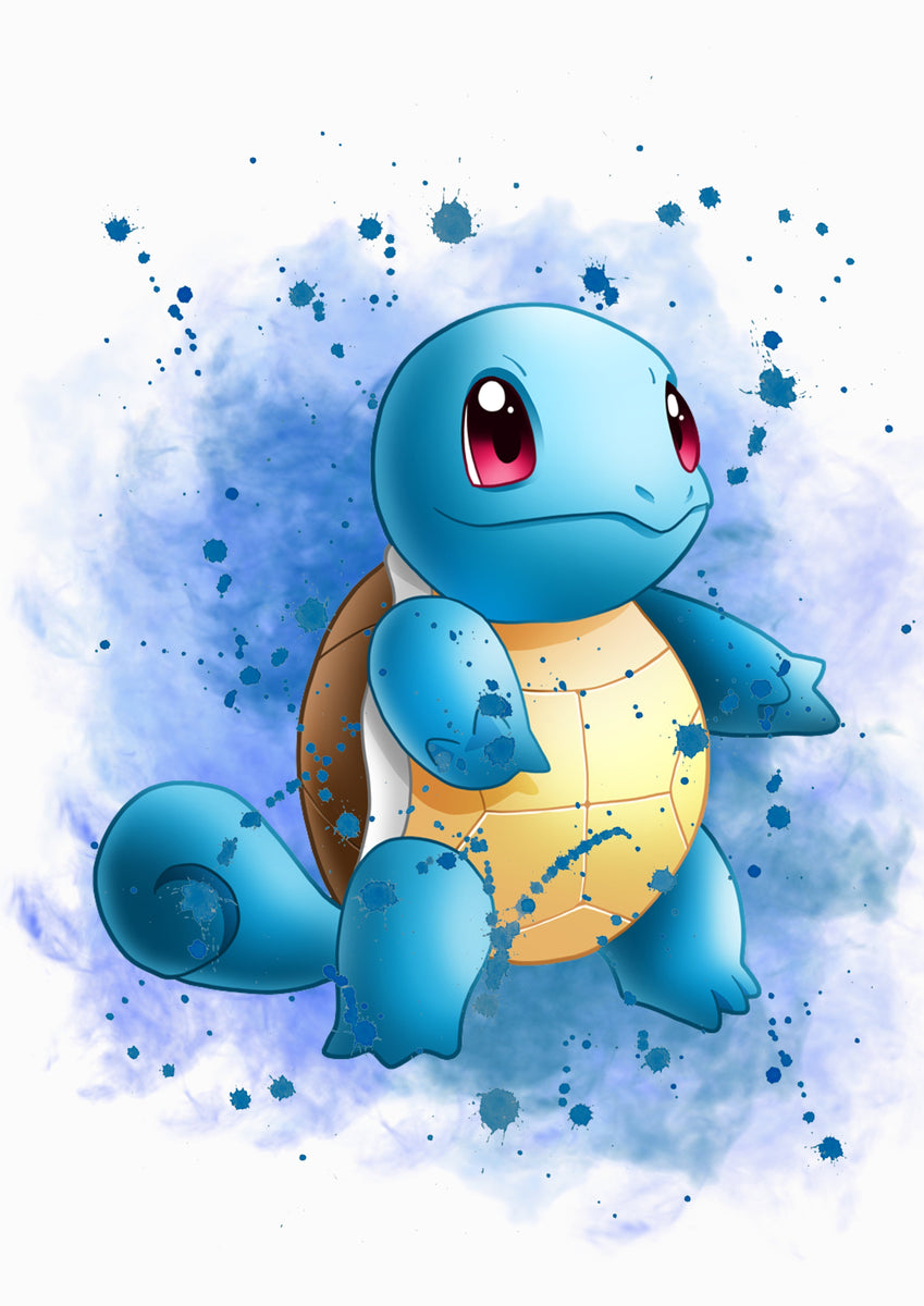 High Quality Pokemon Watercolour Squirtle A2 Size Poster – Pixie Posters