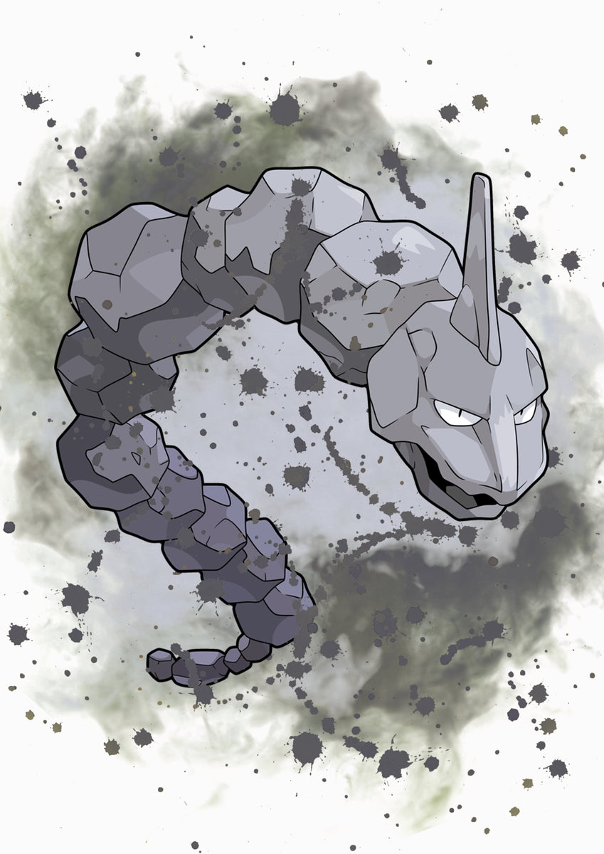 High Quality Pokemon Watercolour Onix A2 Size Poster – Pixie Posters