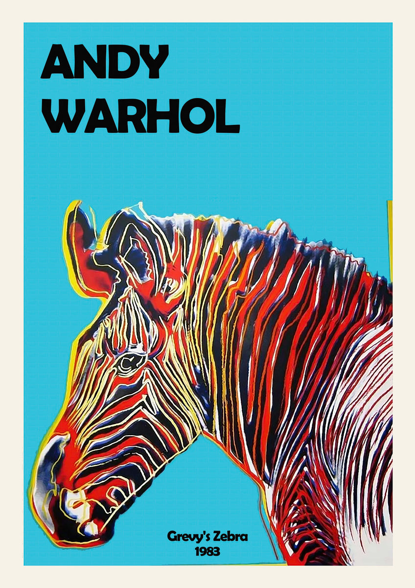 High Quality Andy Warhol Zebra A2 Size Poster – Pixie Posters