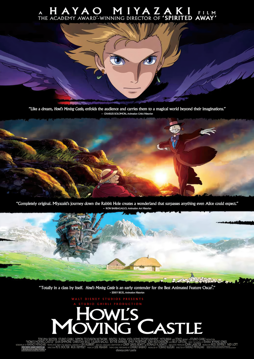 High Quality Anime Howl's Moving Castle A2 Size Poster – Pixie Posters