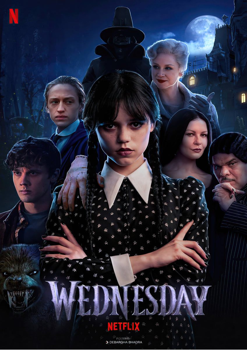 High Quality Wednesday Design 14 A2 Size Poster – Pixie Posters