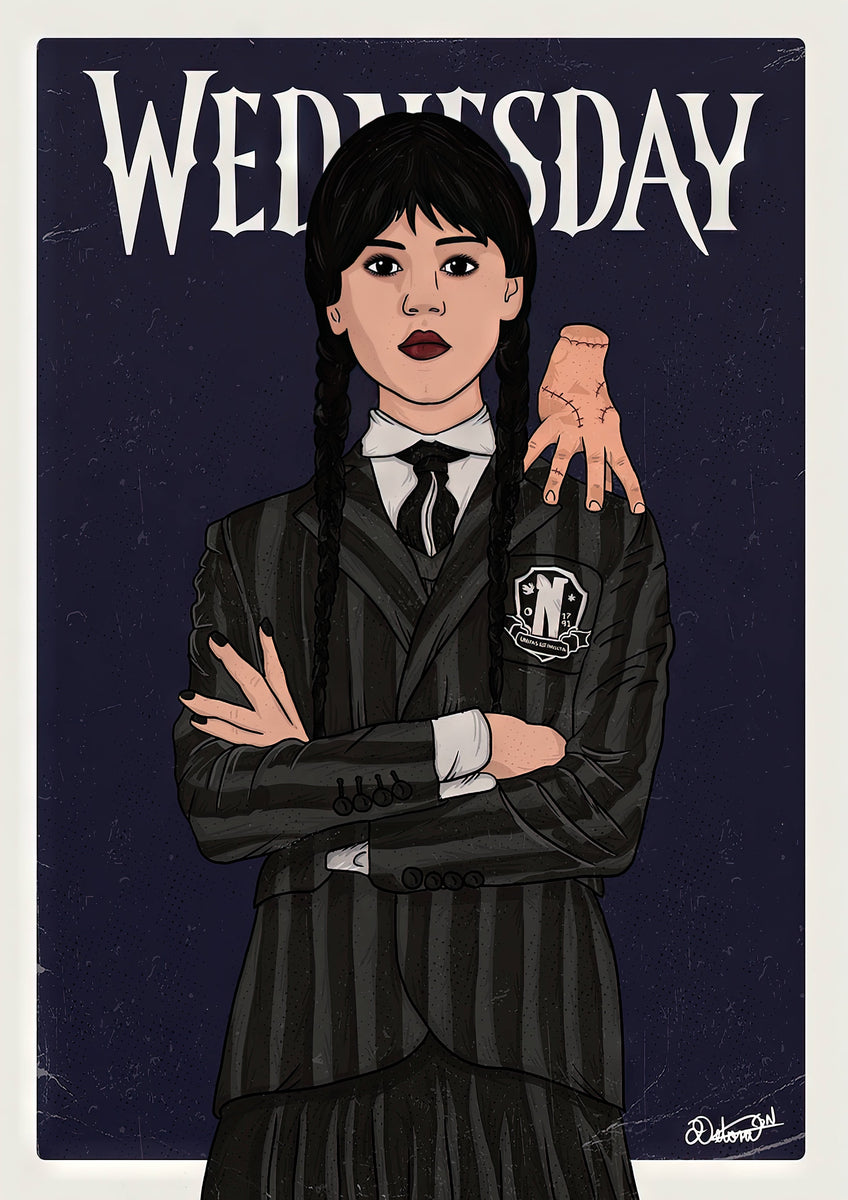 High Quality Wednesday Design 9 A2 Size Poster – Pixie Posters