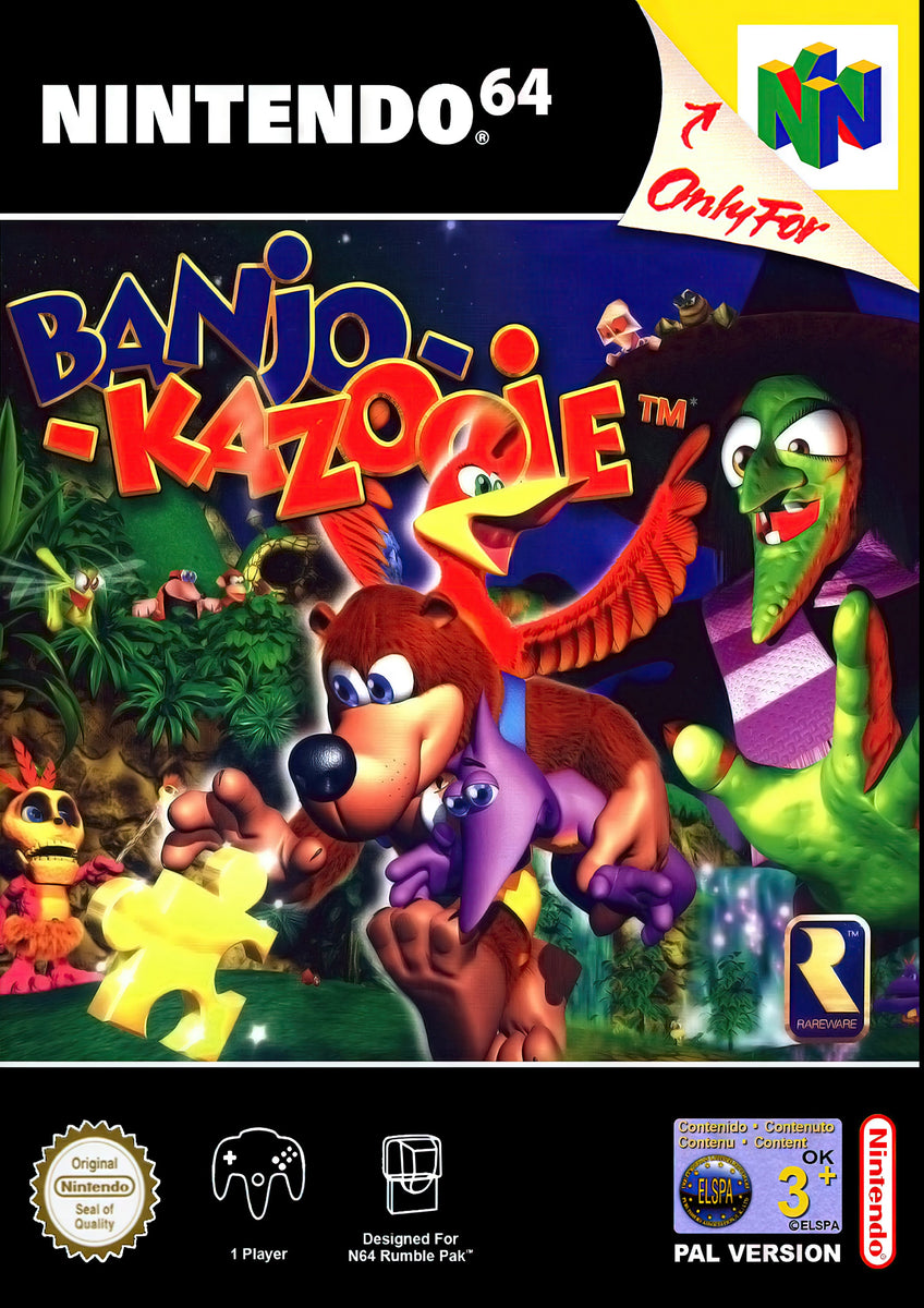 High Quality 90s Banjo Kazooie A2 Size Poster – Pixie Posters