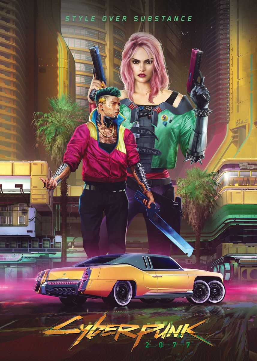 High Quality Cyberpunk Option 1 A2 Size Poster – Pixie Posters