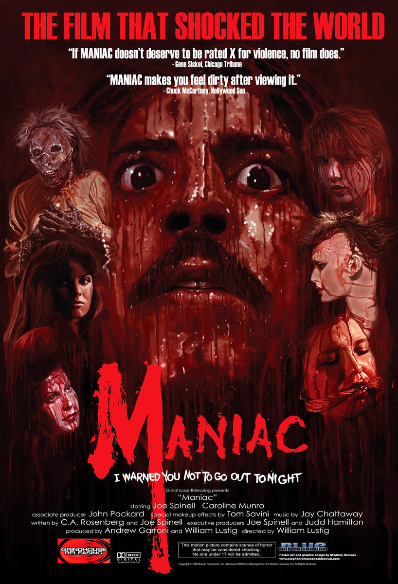 Maniac A2 Size Movie Poster – Pixie Posters