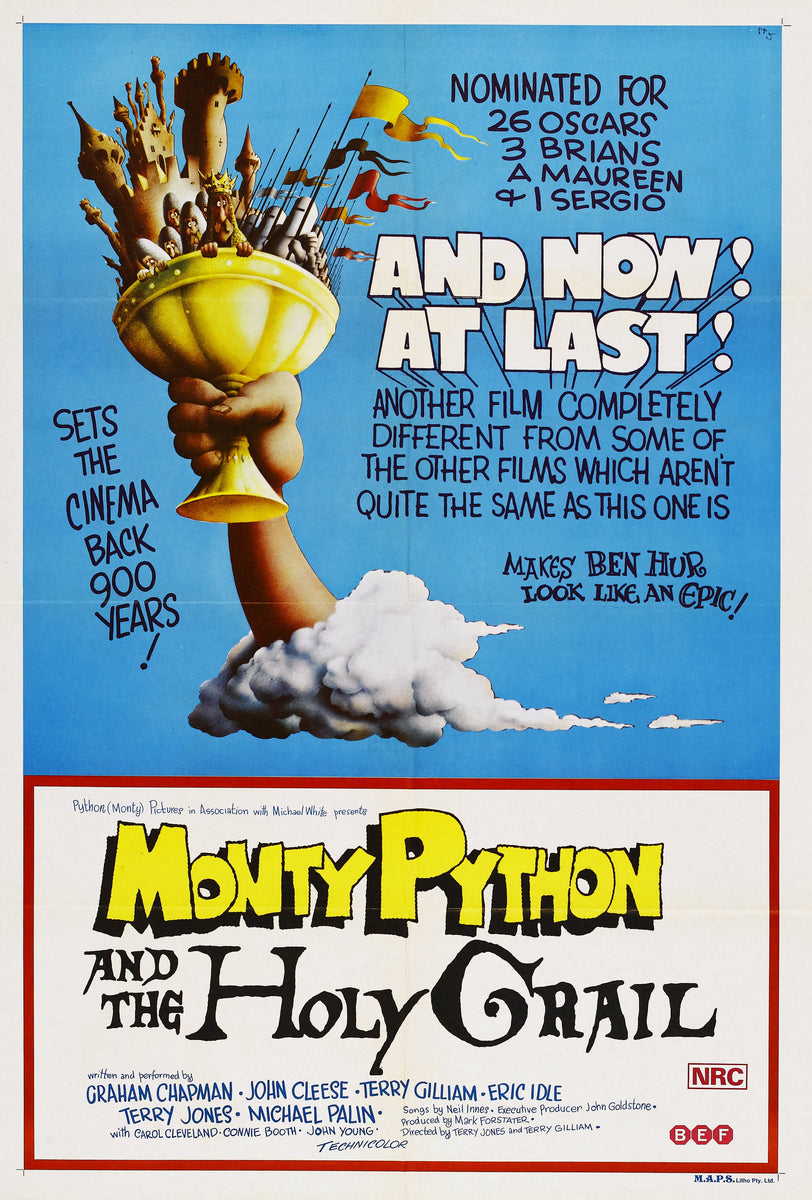 Monty python and the holy grail A2 Size Movie Poster – Pixie Posters