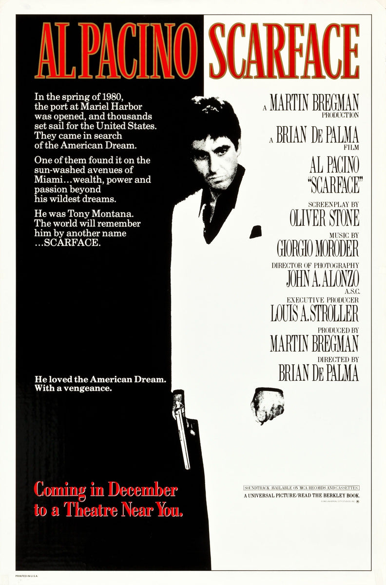 Scarface A2 Size Movie Poster – Pixie Posters