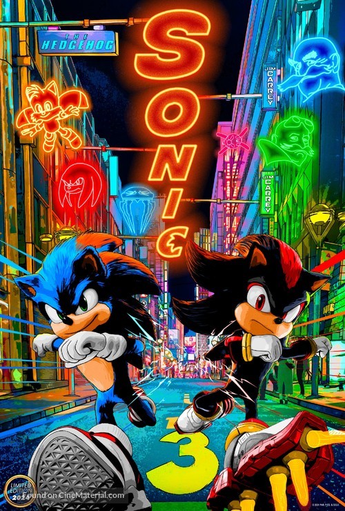 Sonic the Hedgehog 3 Movie Poster A2 Size Version 10 – Pixie Posters