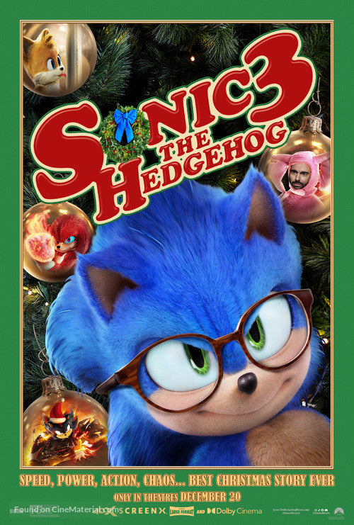 Sonic the Hedgehog 3 Movie Poster A2 Size Version 14 – Pixie Posters