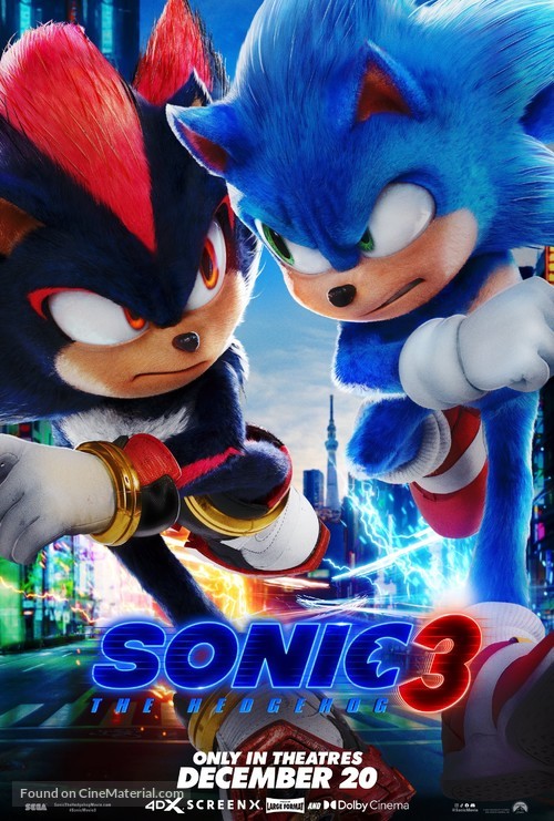 Sonic The Hedgehog 3 Movie Poster A2 Size Version 5 – Pixie Posters