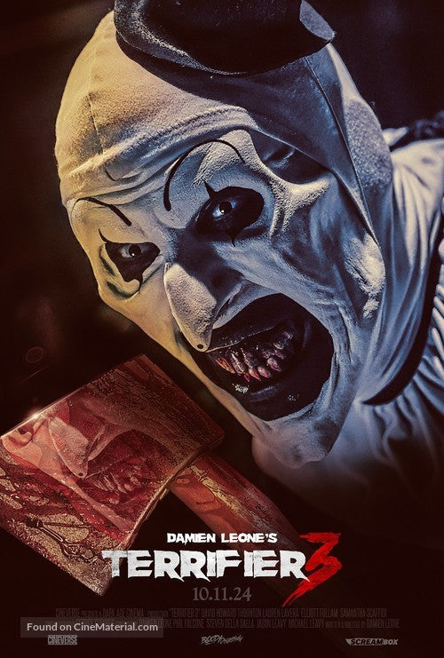 Terrifier 3 Cinema Movie Poster A2 Size Version 1 – Pixie Posters
