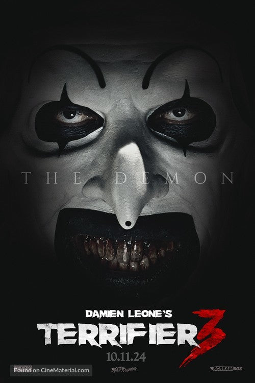 Terrifier 3 Movie Poster A2 Size Version 8 – Pixie Posters