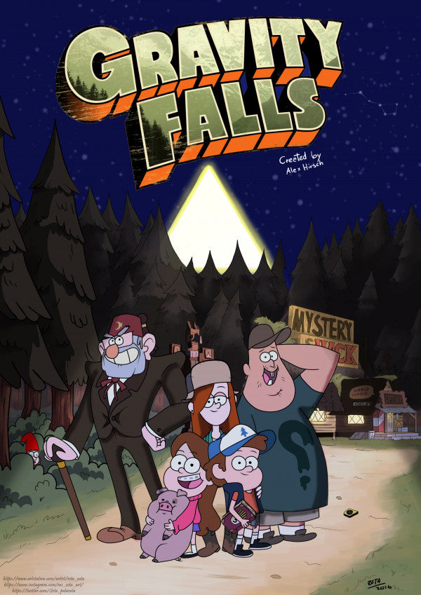 Gravity Falls TV Series Poster A2 Size Version 1 – Pixie Posters